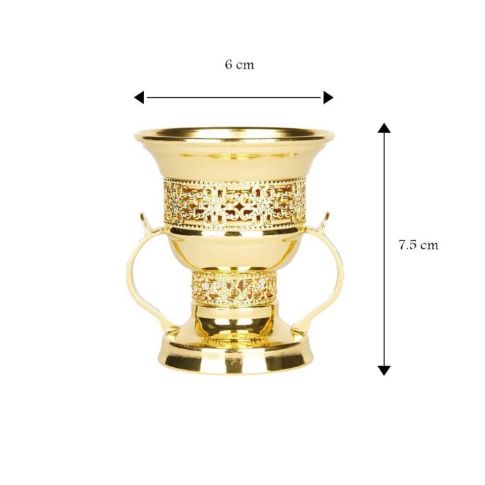 Bakhoor BoSidin – Mini Oud Incense Burner Metal Charcoal Holder Gold ...